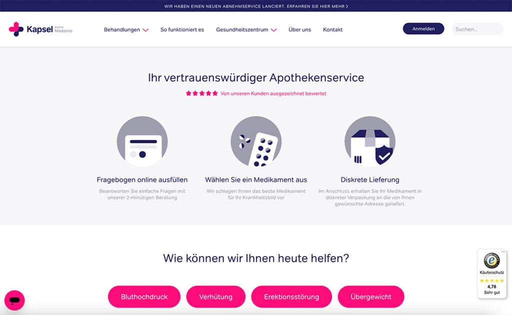Kapsel (GoKapsel) Erfahrungen 2023: Ist die Online-Apotheke legal und seriös? — Potenz-Tipps ...